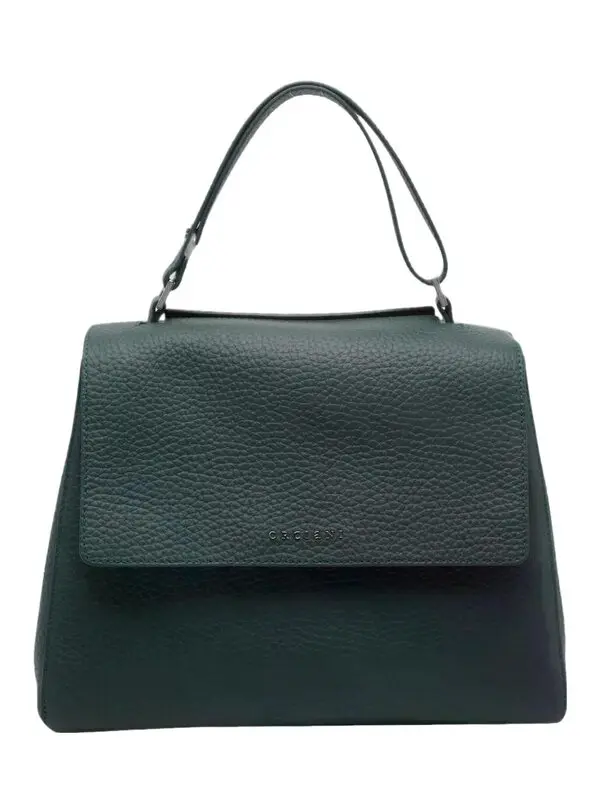 Orciani Sveva Grained Leather Handbag - Green
