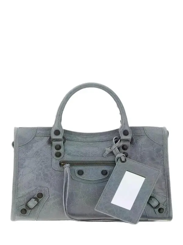 Balenciaga Small Le City Leather Tote Bag - Blue