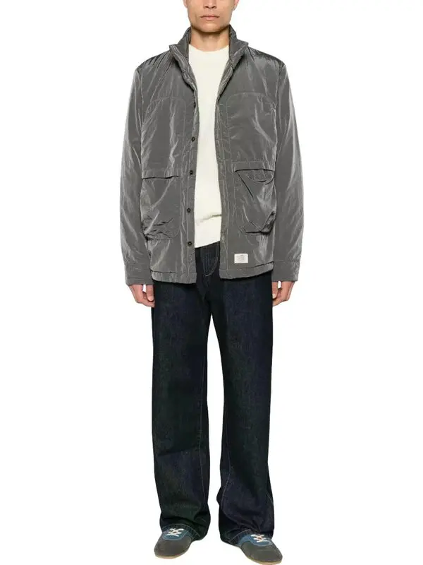 RANRA High-neck Button-up Jacket - Grey