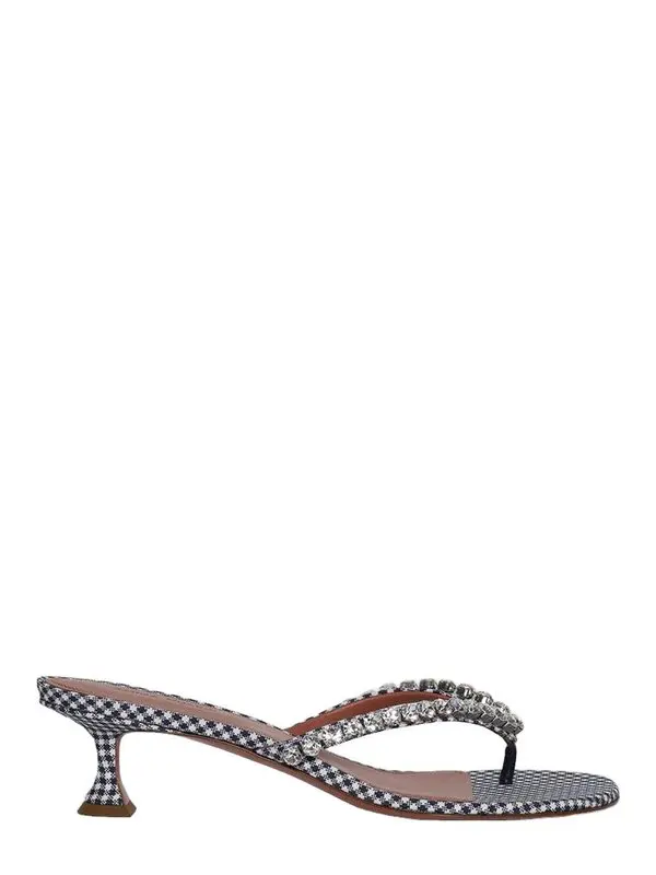 Amina Muaddi Gigi Crystal Thong Sandal - Blue