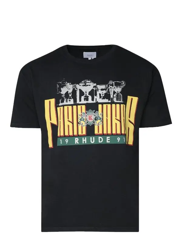 Rhude Trofeo Tee Vintage And Yellow - Black