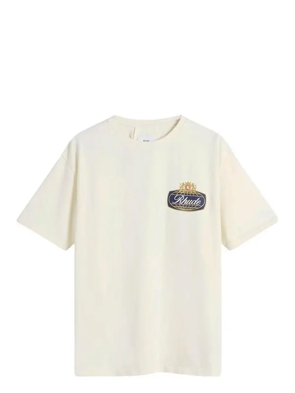 Rhude Safari Crest Tee Vintage And Blue - White