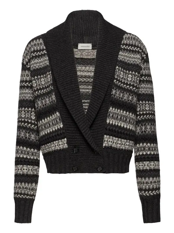 Magda Butrym Knitwear Cardigan With Shawl Collar - Grey