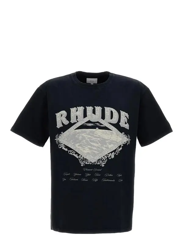 Rhude Dakar Convoy Tee Vintage And Silver - Black