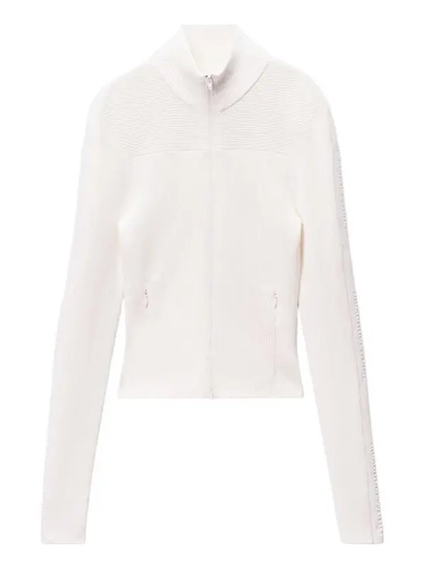 Alexander Wang Debossed Logo Zip-up Jacket - White
