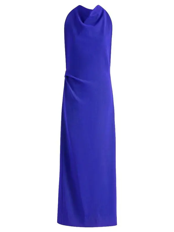 Proenza Schouler Matte Double Crepe Selena Maxi Dress - Blue
