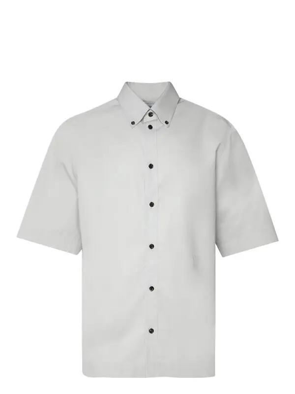 Bottega Veneta Cotton Poplin Shirt Pearl - Grey