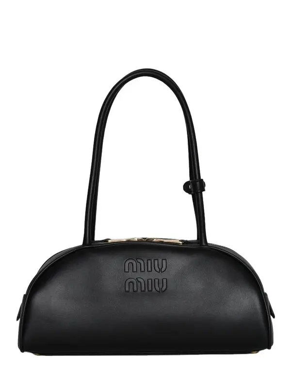 Miu Miu Calfskin Leather Beau Handbag - Black