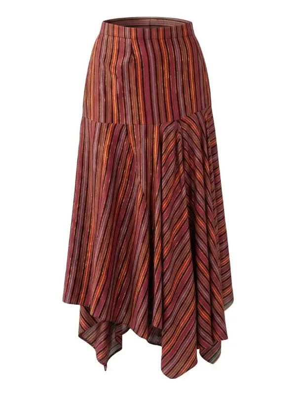 COLLECTED XX Multi-panel Dhoti Skirt - Black/red