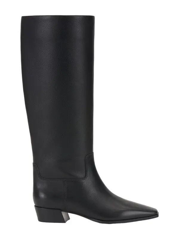 Vince Camuto Pavla Extra Wide Calf Knee High Boots - Black Leather