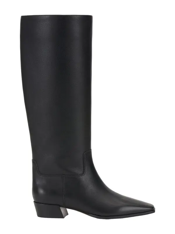 Vince Camuto Pavla Wide Calf Knee High Boots - Black Leather
