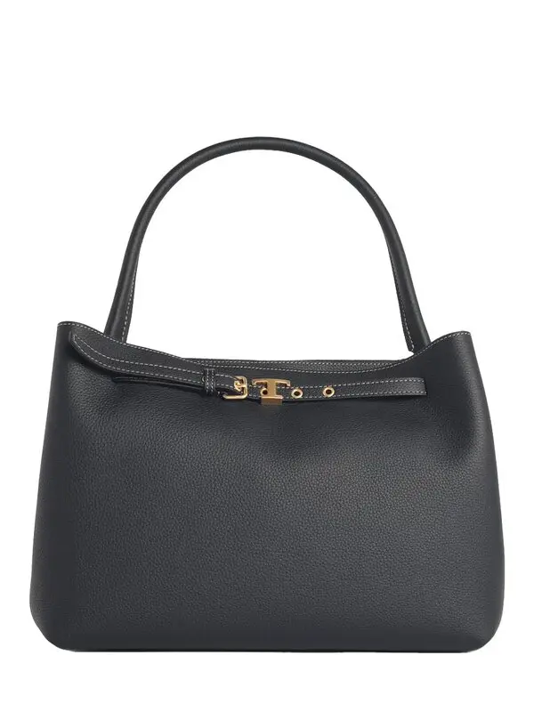 TOD'S Tim Small Leather Handbag - Black