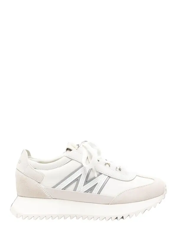 Moncler Round Toe Low Top Sneakers - White