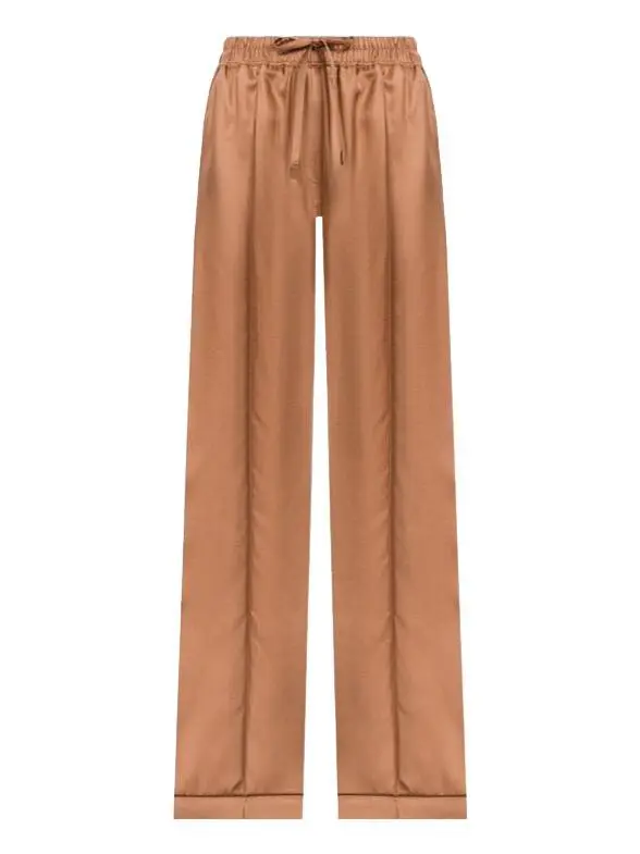 TOM FORD Drawstring Silk Trousers - Brown