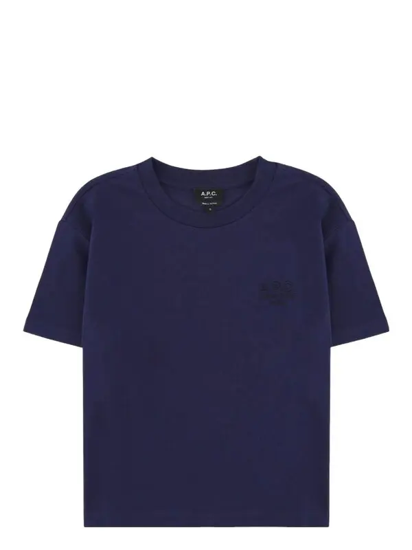 A.p.c. Logo Crewneck T-shirt - Blue