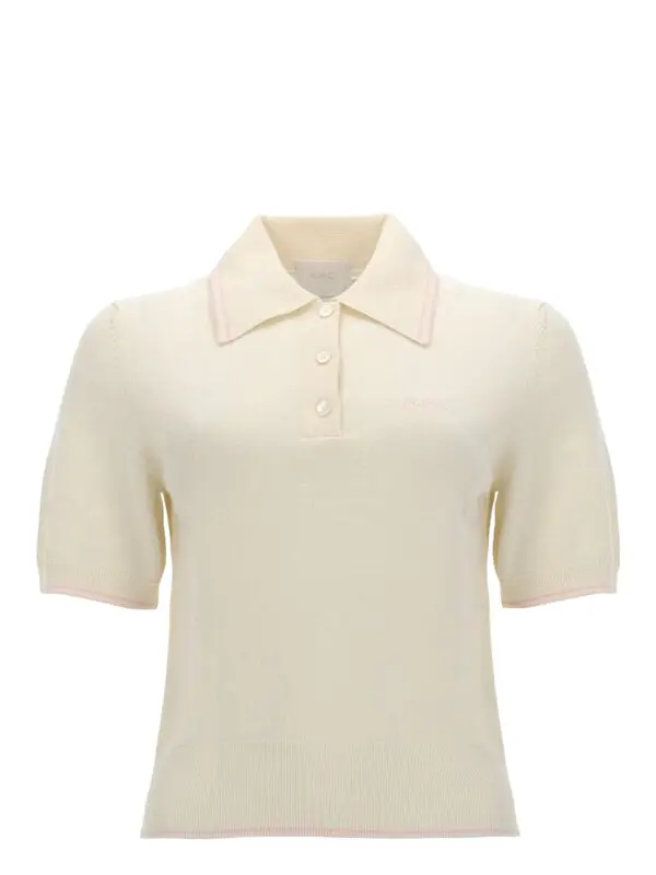 A.p.c. Short-sleeved Knitted Polo Top - No