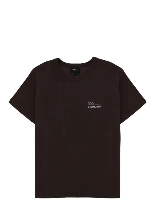 A.p.c. Logo Detailed Crewneck T-shirt - Brown