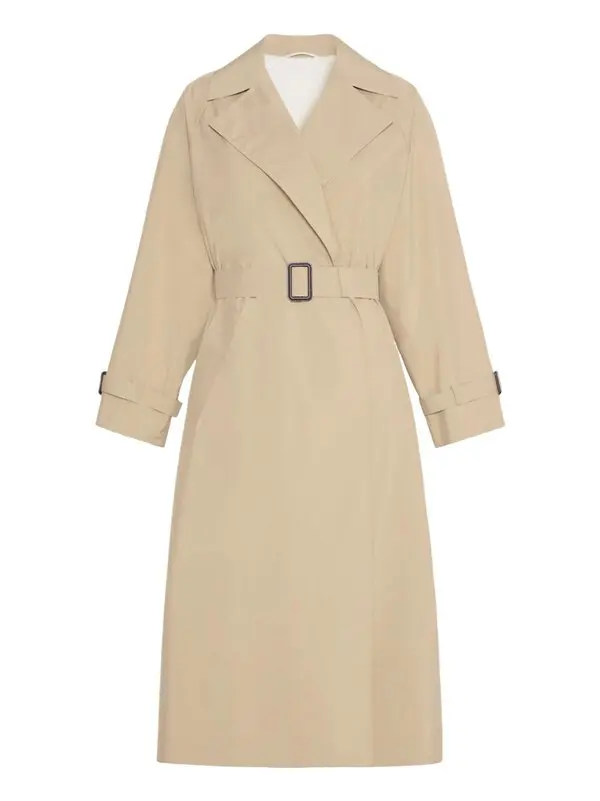 Max Mara Long Water-repellent Technical Trench Coat - Beige