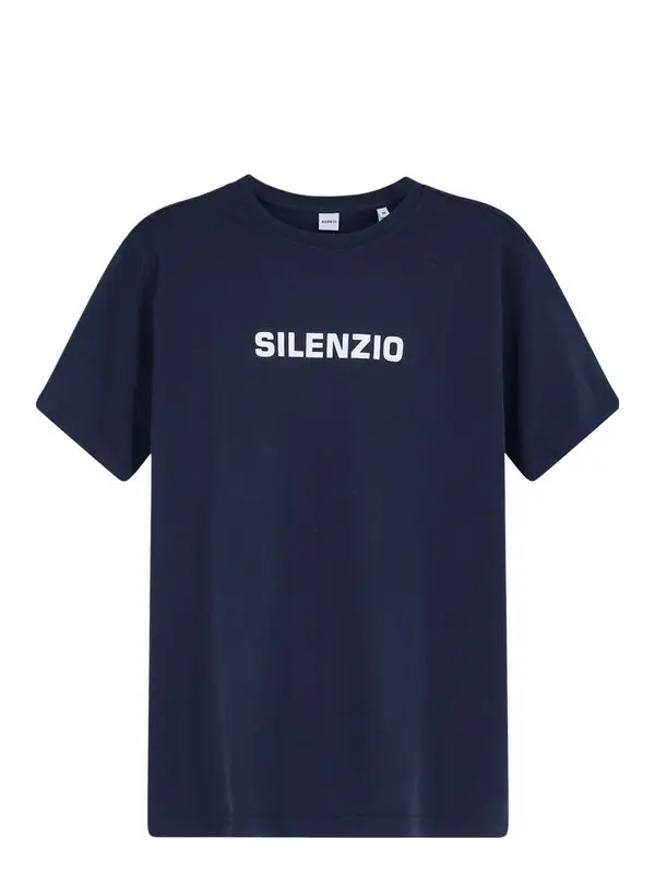 Aspesi Silenzio Print T-shirt - Black