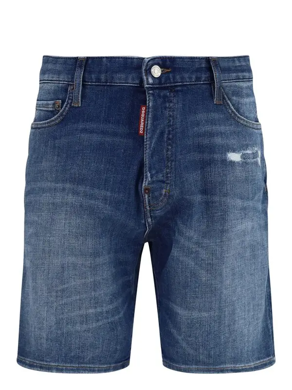 Dsquared2 Marine Short Denim Bermuda Shorts - Blue