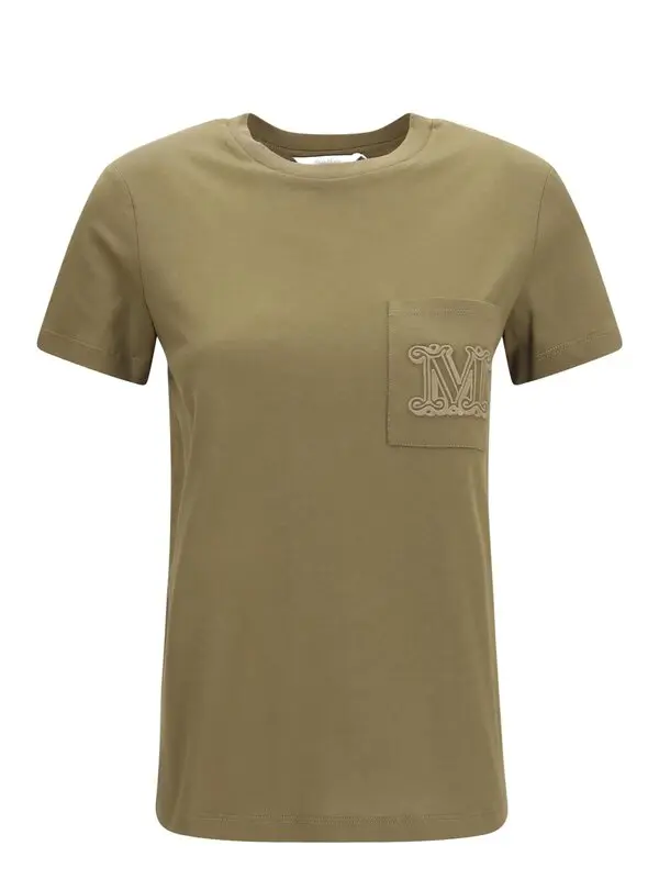 Max Mara Papaia Monogram Pocket T-shirt - Khaki