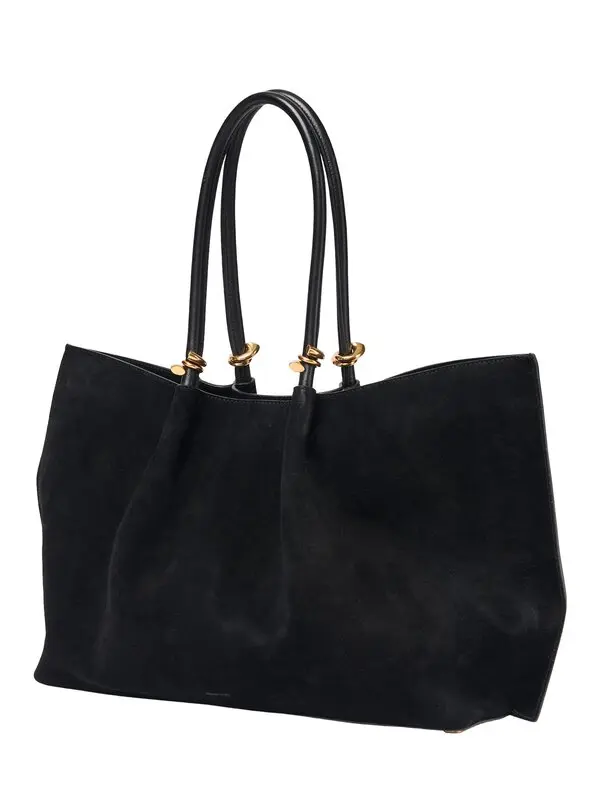 Simkhai Devon Suede East-west Tote With Goldtone Accents - Black