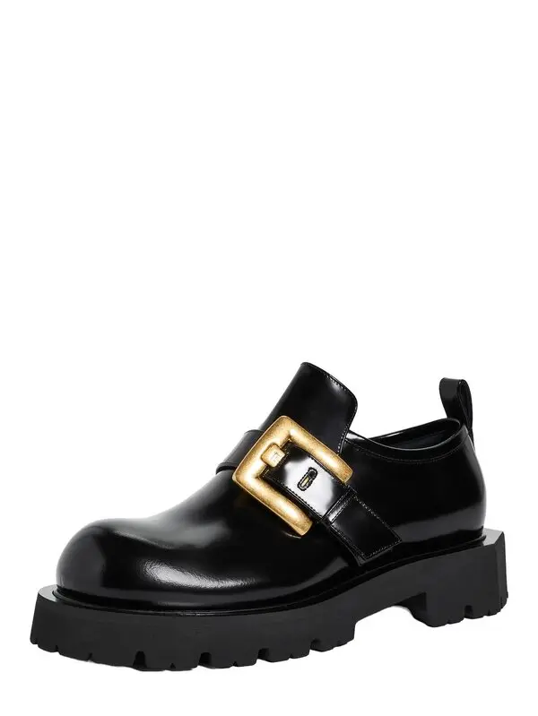 Balmain Calfskin Anthem Loafers - Noir