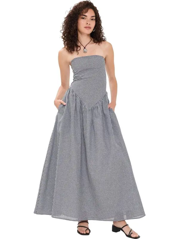 RESA Mackenzie Gingham Check Maxi Dress - Hampton