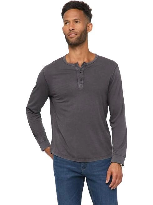 DUER Purepima Vintage Henley - Washed-grey