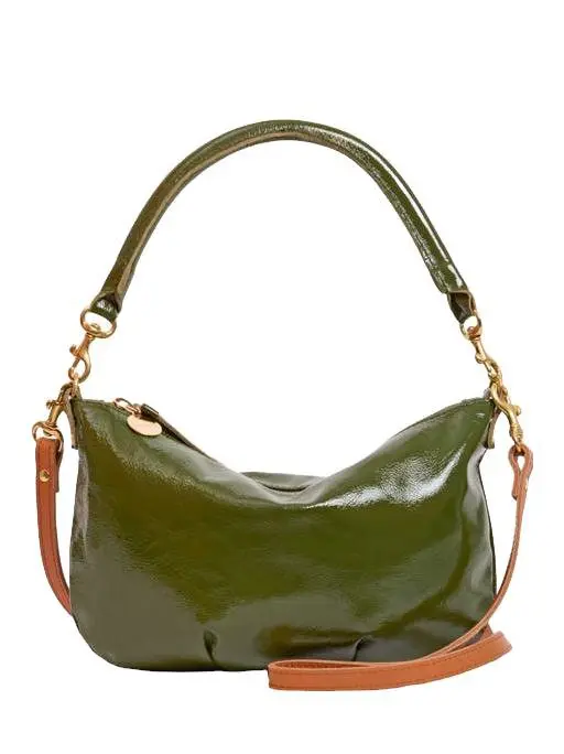 Clare V. Petit Moyen Leather Messenger Bag - Army