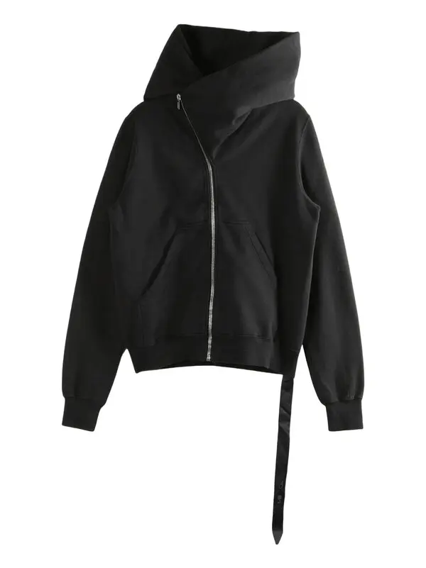Rick Owens Zipped Hoodie - Black