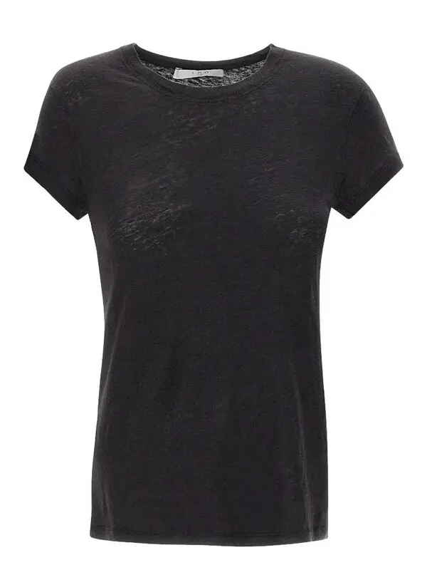IRO PARIS Round Neck Short Sleeve T-shirt - Black