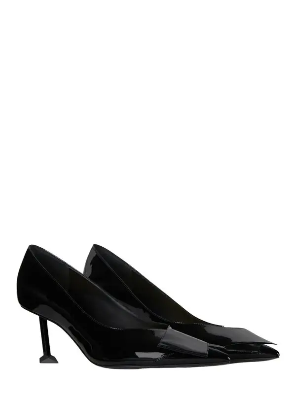 Givenchy Patent Leather Boudoir Fold Pumps - Black