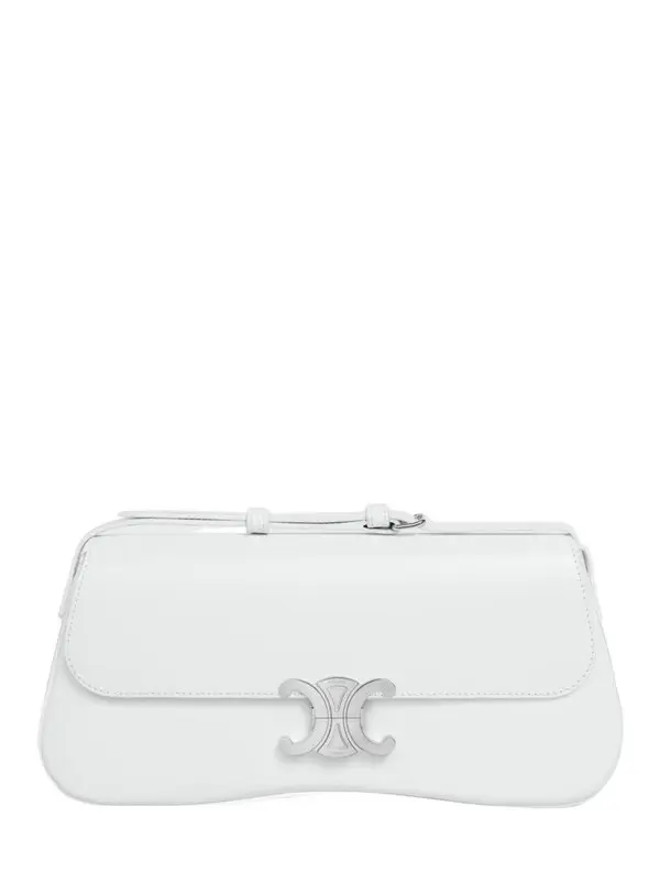 Celine Medium Lola Bag In Shiny Calfskin - White