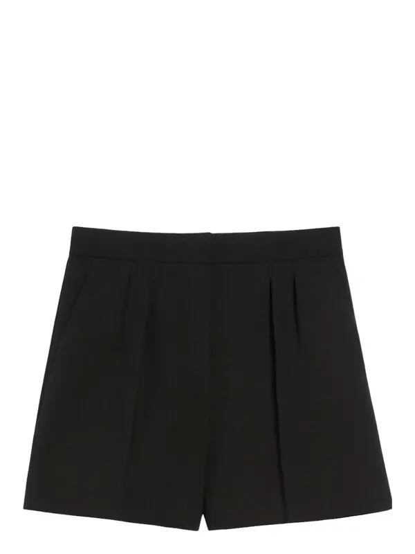 Max Mara Zic Pleat Detailed Shorts - Black