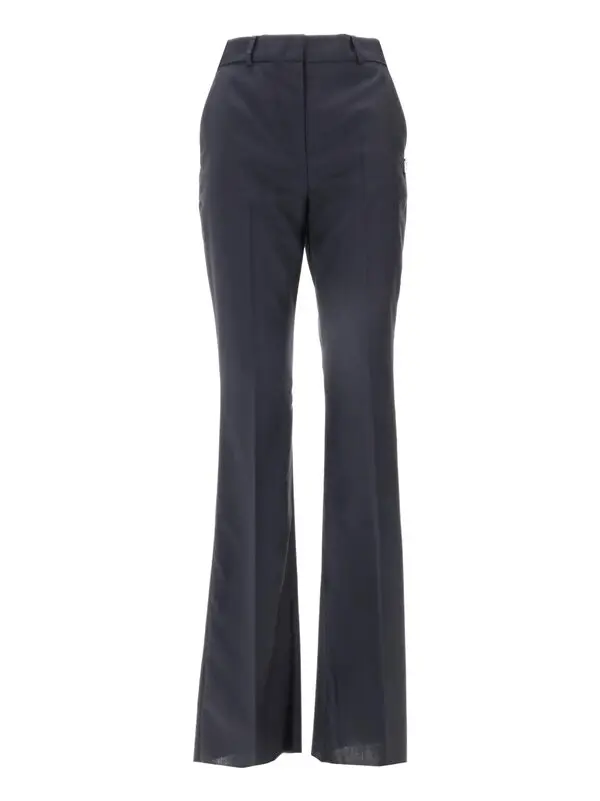 Vivetta Flare Leg Press-crease Trousers - Dark Grey