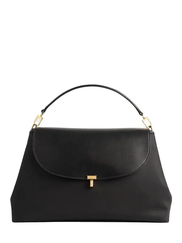 TOTEME T-lock Nylon Satchel - Black
