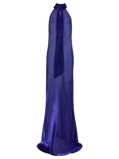 Galvan Sienna Semi-sheer Organza Gown - Blue