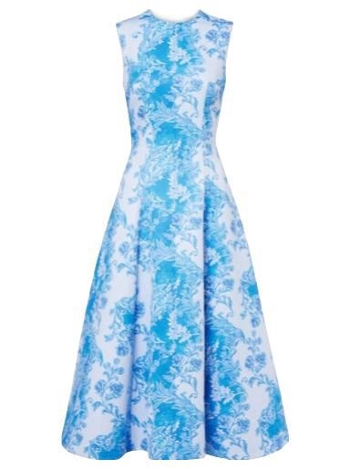 EMILIA WICKSTEAD Mara Sleeveless Printed Dress - Blue