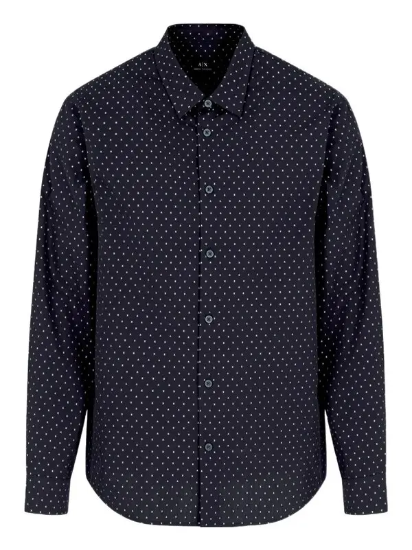 Armani Exchange Polka-dot Shirt - Blue