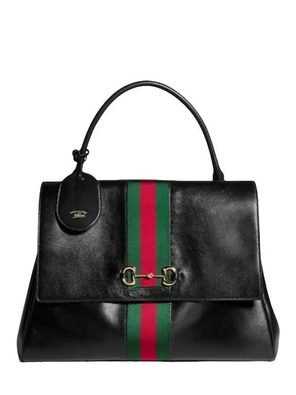 Gucci Horsebit 1955 Top Handle Bag - Black