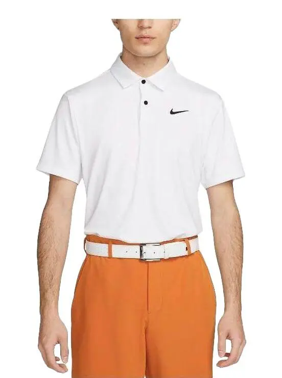 Nike Dri-fit Tour Jacquard Golf Polo Shirt - White