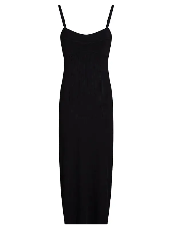 Zimmermann Ribbed Knit Midi Dress - Black