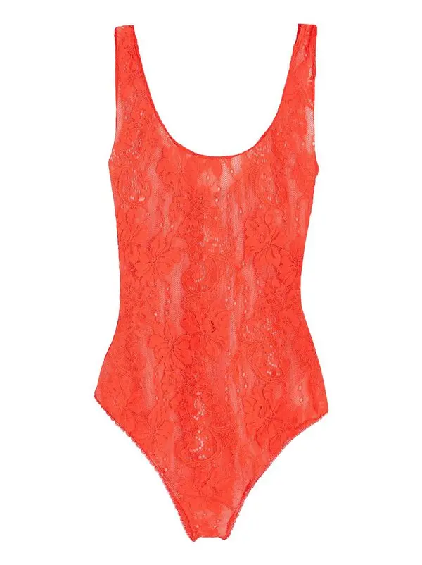 Zimmermann Lace Bodysuit - Tomato Red