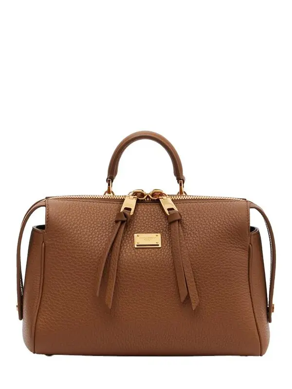 Dolce & Gabbana Vittoria Small Leather Top-handle Bag - Brown