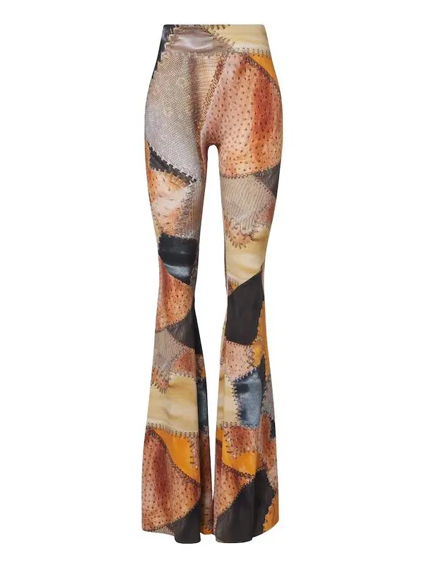 Roberto Cavalli Trompe-l'oeil Flared Pants - Multicoloured