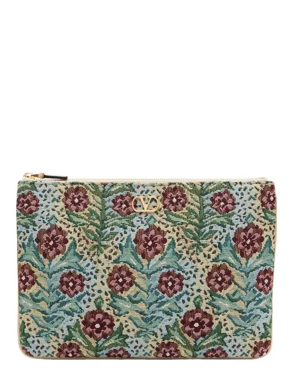 Valentino Garavani Vlogo Floral Jacquard Pouch - Multicoloured