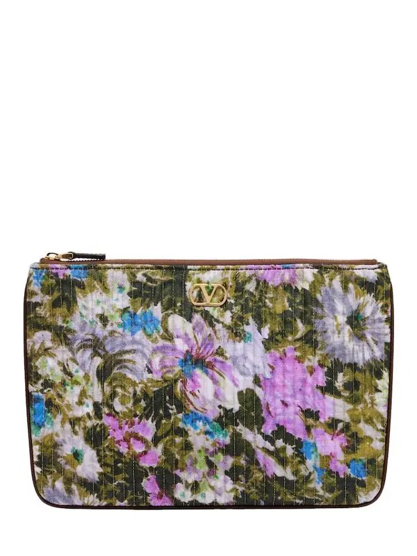 Valentino Garavani Vlogo Floral Jacquard Pouch - Multicoloured