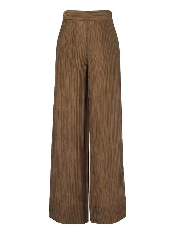 JOSEPH Selene Wide-leg Pants - Green