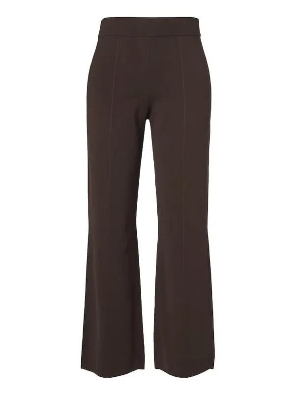 JOSEPH Zeta Knitted Cropped Straight Pants - Green